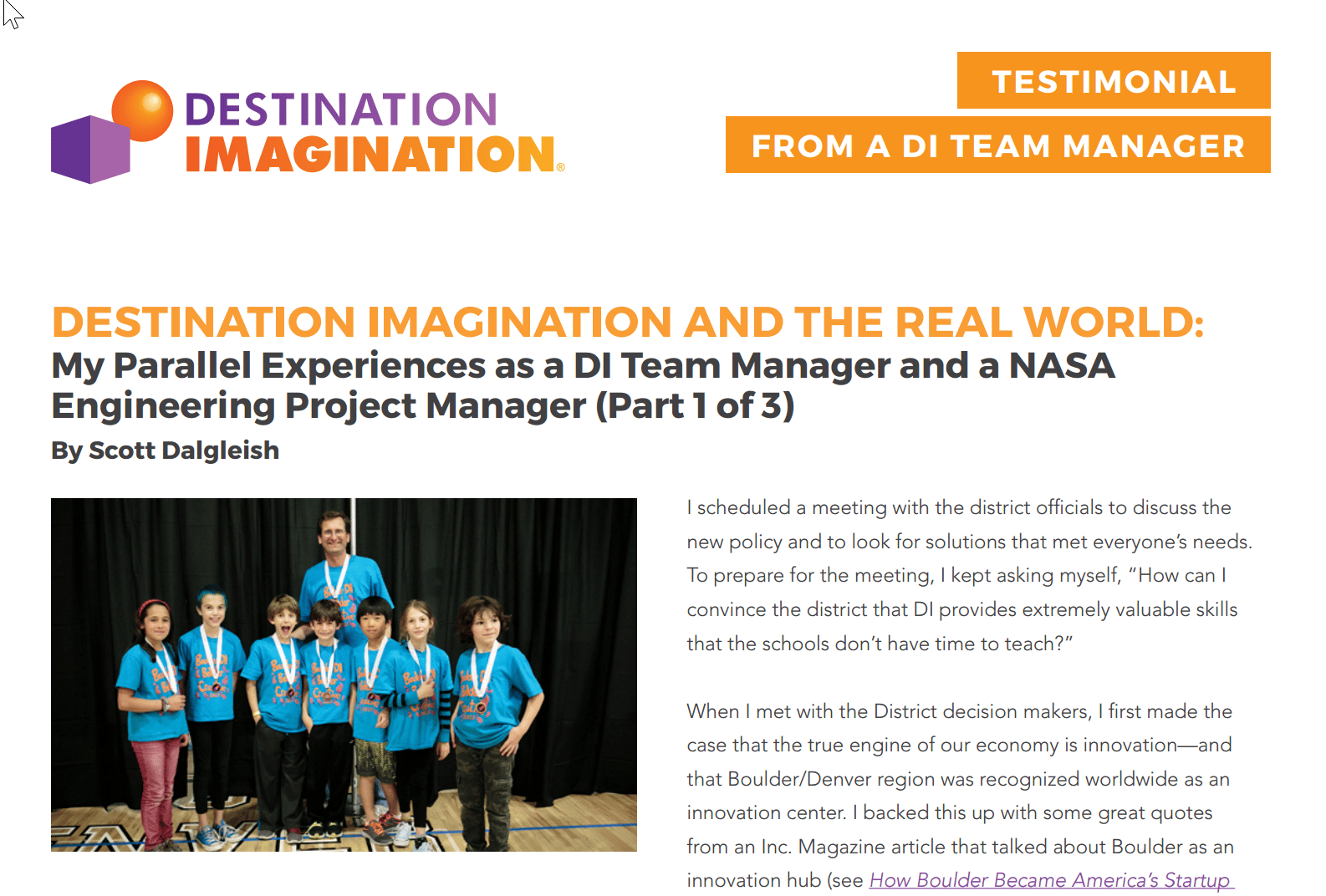 Phase IV a 2016/17 Destination Imagination Corporate Sponsor - is ...
