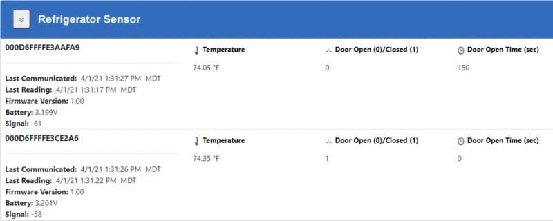 Freezer and Refrigerator Wireless Temperature and Door Sensor ...